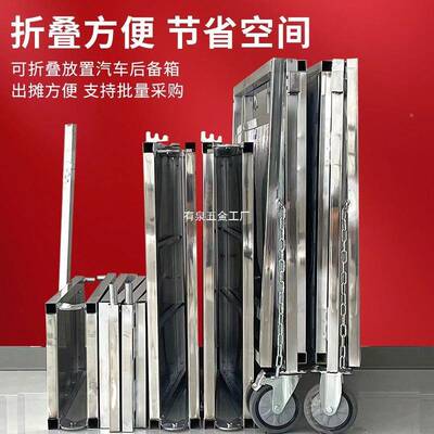 折叠小推摆摊菜推车不BPP锈钢手撕鸡移动地摊车卤熟食餐车夜市手