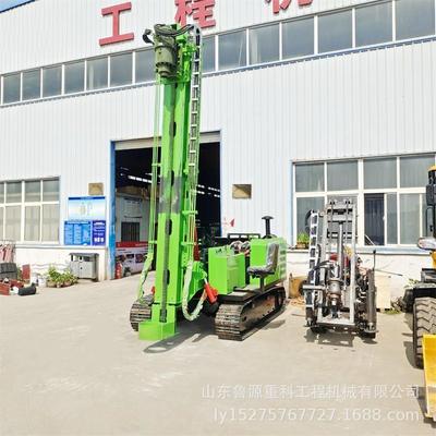山地陡坡履带光伏打桩机 石头山潛孔钻机 单边升降底盘坡道行驶