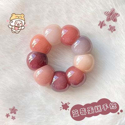 蓝莓多宝山竹蒜瓣菩提根手串