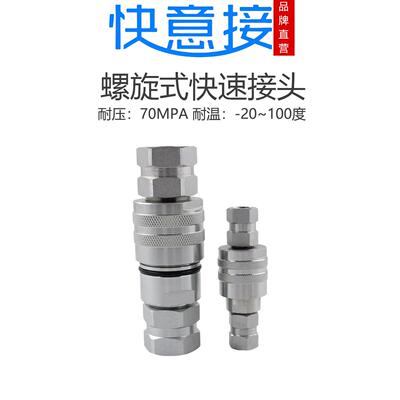 CVV螺纹锁紧式液压快速接头PVV3互换派克QPHA耐高压快插快换接头
