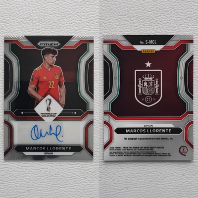 Panini Prizm 世界杯 西班牙 略伦特 亲签 签名 签字 球星卡 周边