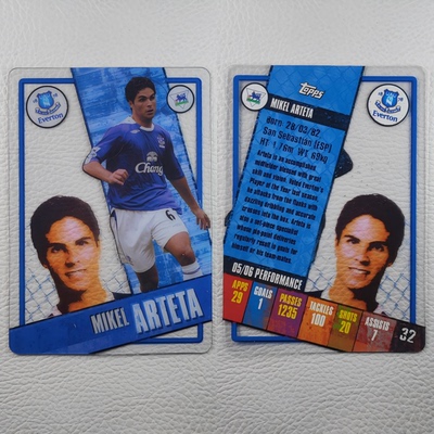 Topps 2006 英超正统 埃弗顿 Arsenal 阿尔特塔 胶片 球星卡