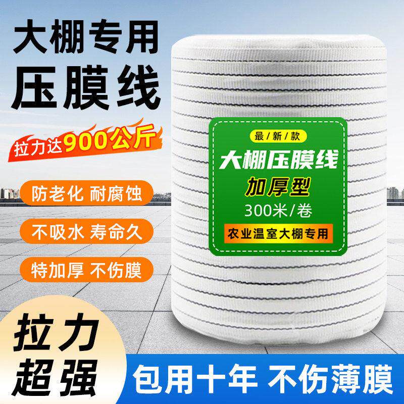 大棚专用压膜绳压膜带压膜线抗老化白色加厚涤纶压膜线