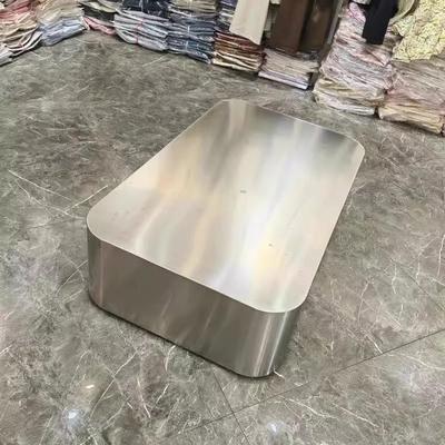 不锈钢拉丝亮面地台服装店展示台导购台定制T台长方正方圆形底座