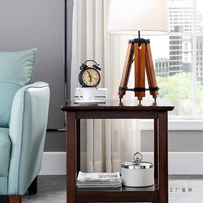 简角约发沙边几25701柜桌子客厅小几实木小茶几美式家用方几角柜