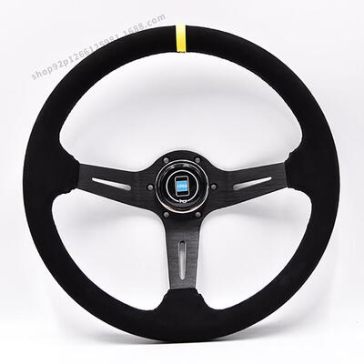 1ULB4寸磨砂向汽车改装方通用砂ND方向盘盘翻毛皮赛车竞技方向磨