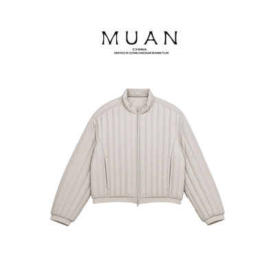 木岸muan立领秋冬羽绒服轻薄宽松简约高级感保暖外套女JD-2677