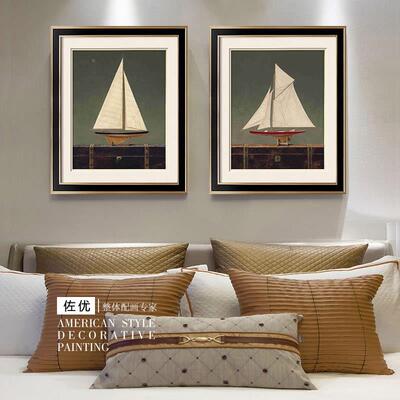 式代卧装饰画床头挂画酒店现挂画美样板房壁74581画室卡纸画高端