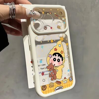 适用iPhone12苹果14大视窗可是适用IQOOZ10TURBO创意15PLUS适用OPPORENO16星空壳13ProMax硬17手机壳星星小新