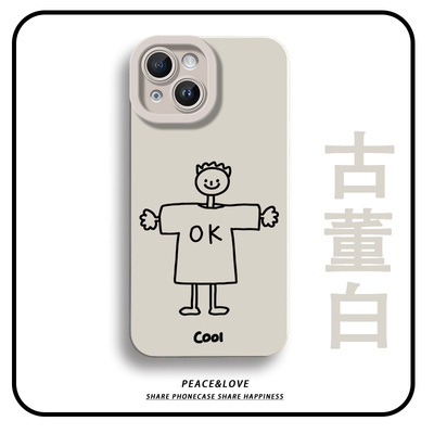 华为NOVA15适用14ProMax创意ok线条男孩OPPOReno16手机壳软iPhone17air瞳眼苹果13小众真我GT8Pro个性红米k90