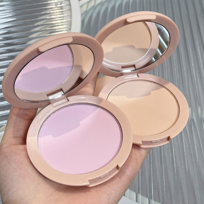 PinkyFocus羽感轻透柔雾粉饼柔焦哑光裸色自然控油持久定妆蜜粉