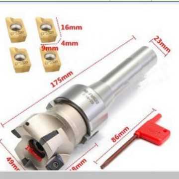 SKU：R8-FMB22-7/16英制铣刀柄+400R刀盘+4片APMT1604刀片