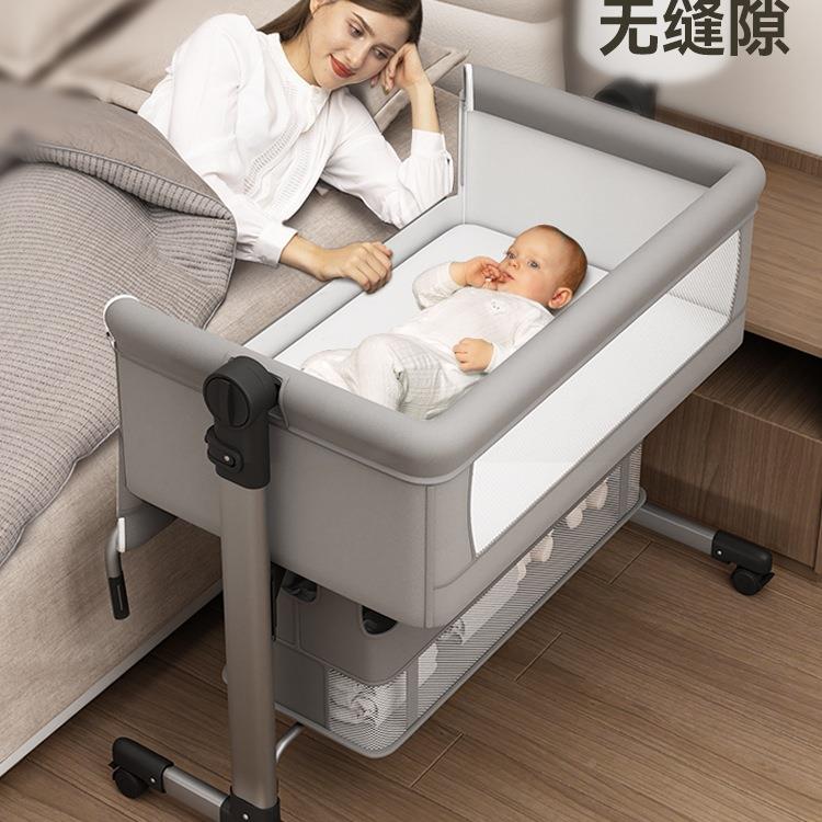宝叠F97J69MM婴儿床折功多能拼接大床可移动宝床新生儿bb床