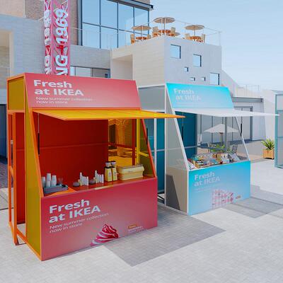 网红市集摊档售楼处户外商业街广场小楼摊档架景区夜市摊档棚架