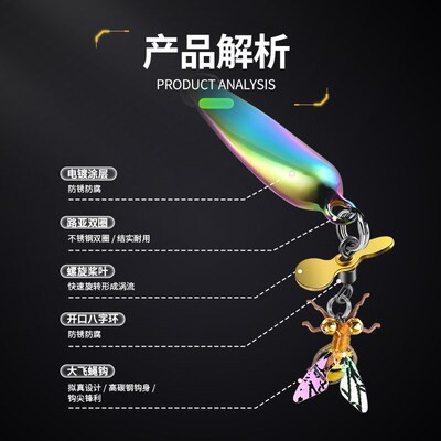 飞蝇钩瓜子亮片微物路亚饵毒蚊钓组假饵马口白条小翘嘴助投器毒虫