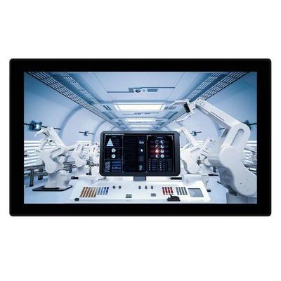 电脑工控一体机式广告显示器屏外内嵌款平面壁挂电容触摸安卓X86