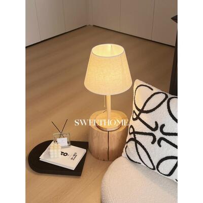 SweetHome *法式优雅 覆古中古木艺客厅新中式装饰卧室床头台灯
