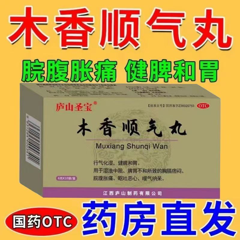 胸膈痞闷脘腹胀痛 呕吐恶心嗳气纳呆 庐山圣宝木香顺气丸10袋