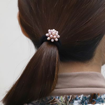 黛妃珠宝淡水珍珠发圈发绳发饰头饰配饰多颗粒花朵甜美清新手工女