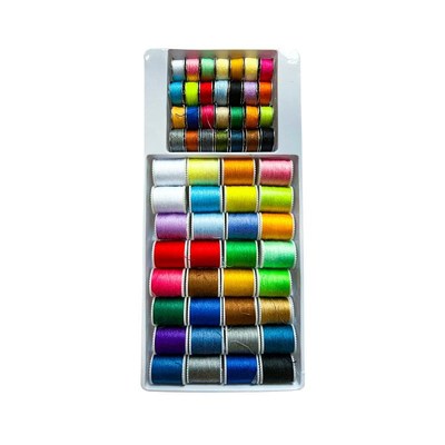 家用小型缝纫机底线面线圈组合403s涤纶对合线芯铁梭芯缝纫线带盒