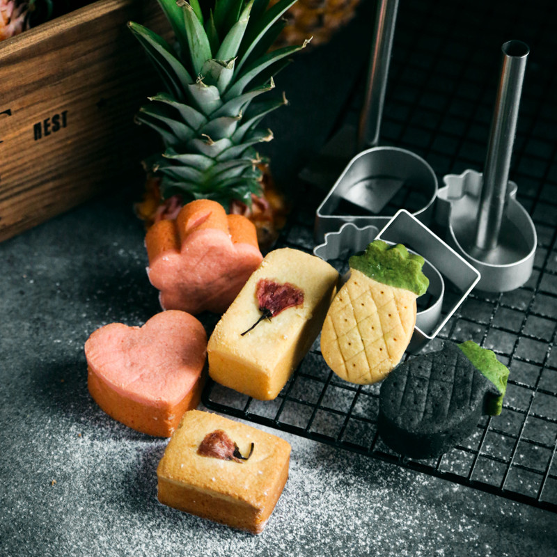 凤梨酥模具压模器长方形压板磨具菠萝型糖霜饼干烘焙家用按压式做