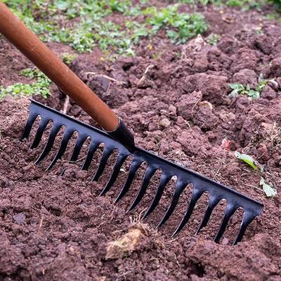锰钢一体成型扒草搂草松土耙子农具除草钉耙九齿铁耙农用工具爬子