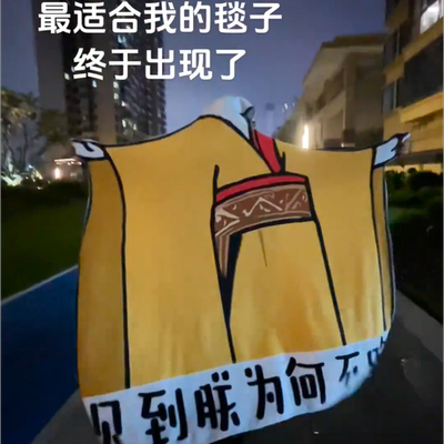 皇帝龙图毯子异形搞怪毯搞怪宿舍法兰绒送礼午睡毯搞笑床上小毯子