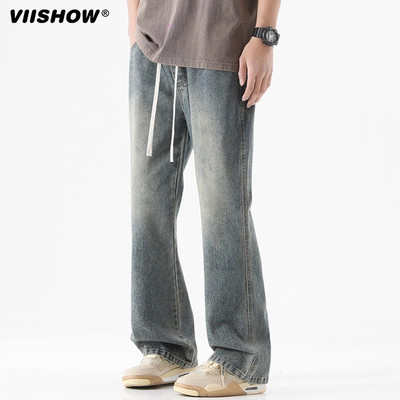 VIISHOW微喇牛仔裤男夏季