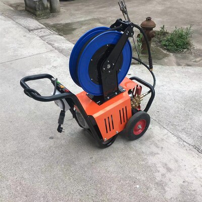 220V200公斤压力带卷管器 高压清洗机 管道疏通机