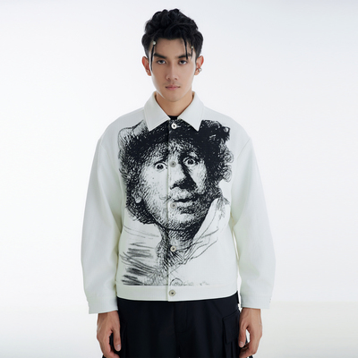 2025新款潮牌痞帅衬衫外套男士纯色外衣