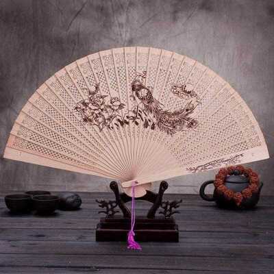 Chinese souvenir China traditional wood fan tourist gift