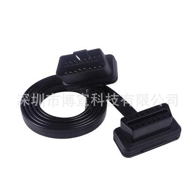 10pcs/lot汽车诊断连接线扁线汽车OBD2延长线60CM公对母16PINOBD