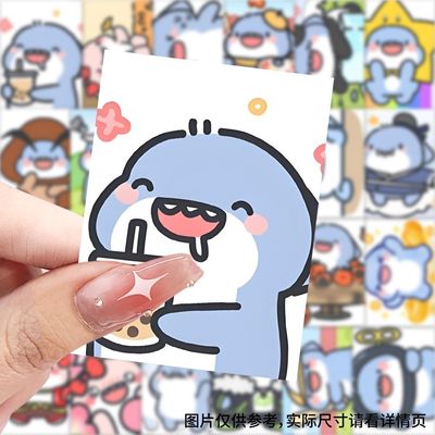 肥肥鲨头像贴纸卡通小动物周边素材贴画diy手机笔记本装饰图