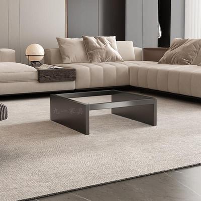 大理石茶几支架奢石岩板茶桌腿意式悬浮方形底座不锈钢茶几支撑脚