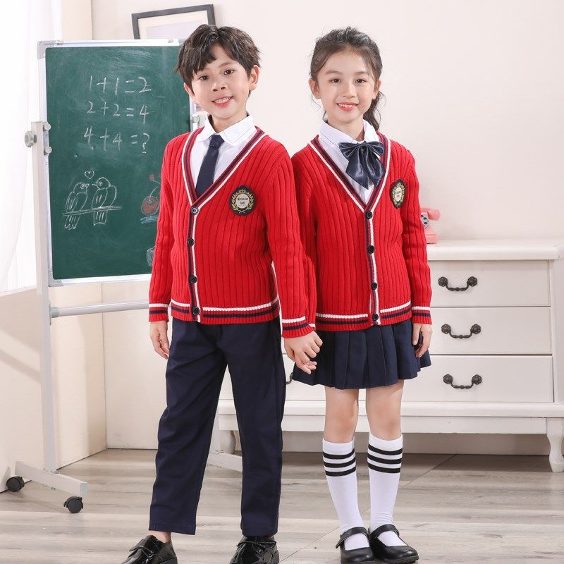幼儿园园服春秋冬款英伦学院风儿童校服套装小学生班服三件套新款
