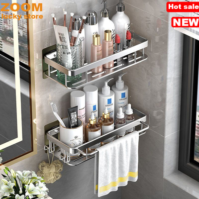 Shower Caddy aluminium Bathroom Shelves Organizers rack