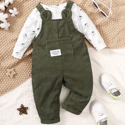 3-24 Months Toddler Baby Boy and Girl 2pcs Clothes Set Bear