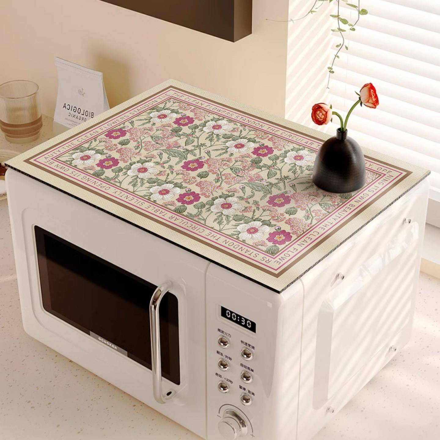式微波炉罩子烤箱专用美防尘罩保险柜盖水垫饮机装饰垫子音响盖布