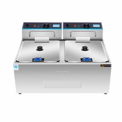 FRYKING财智 双缸台式电炸炉EF-904 商用炸炉 汉堡店专用电炸锅