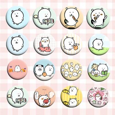 nagano自嘲熊58mm徽章谷子马口铁吧唧书包挂件动漫生日礼物周边