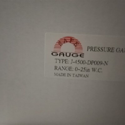 台湾华记压力表压差表J-4500-Dp009-N数字显示0-25in W.C