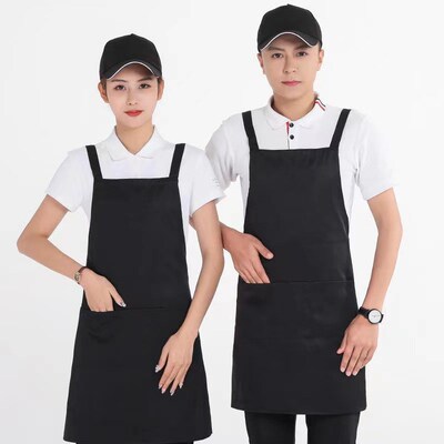 围裙定制LOGOi印字工作服工装昵订做商用厨房防水防油餐饮店围腰