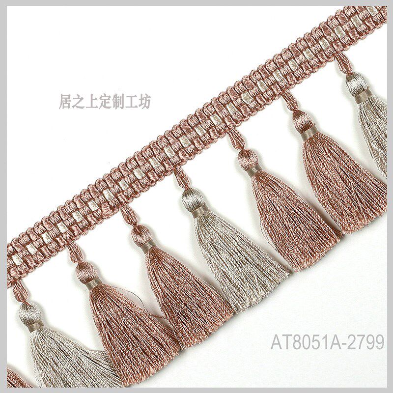 【一米价】彩色岛穗花边纯手工编织美式欧式中式风格幅宽88mm