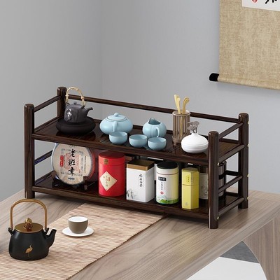 茶杯架子茶具茶器收纳架茶桌紫砂壶摆放架桌面上博古架小型置物架