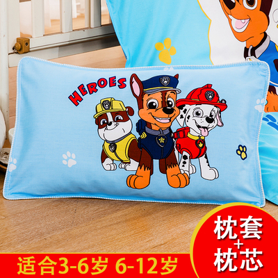卡通儿童枕套男童纯棉40x60小学生3-6-10岁小童枕头男孩枕芯30x50