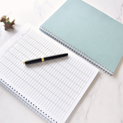 线圈款万能表格本通用A4集计用纸公司财务记账本会计统计表明细账