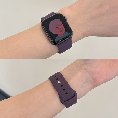 适用applewatch官方同款硅胶表带