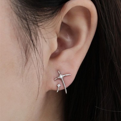 星轨锆石睡觉免摘爆闪耳钉