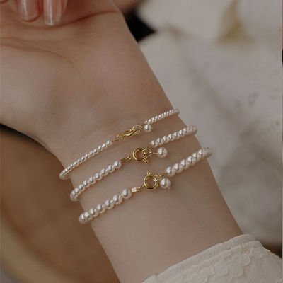 新款极细小米粒小珍珠手链女
