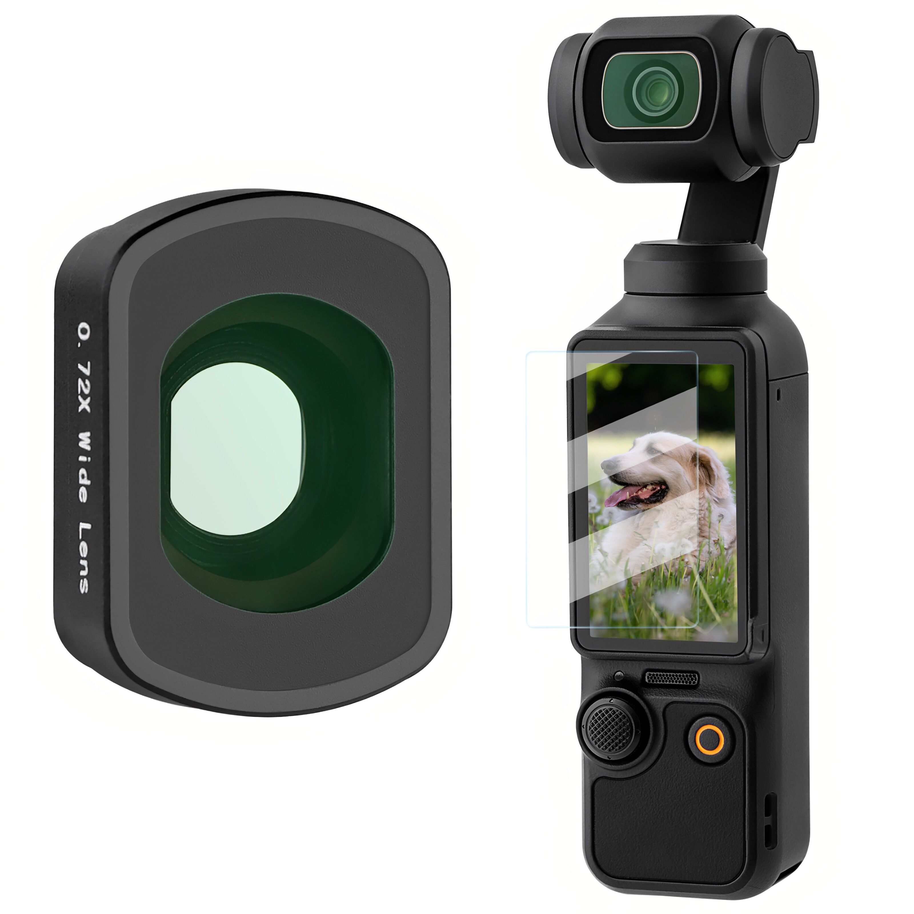 号歌Pocket4增广镜适用于大疆 Osmo Pocket3 磁吸广角镜DJI口袋云台相机0.75X广角镜户外 Vlog拓展视野配件